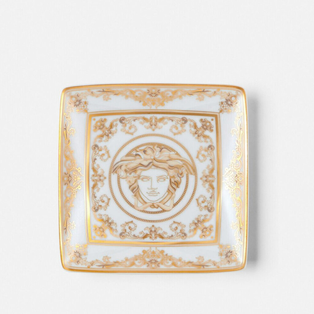 Luxury Versace Medusa Gala Gold Canape Dish | Wedding Gift