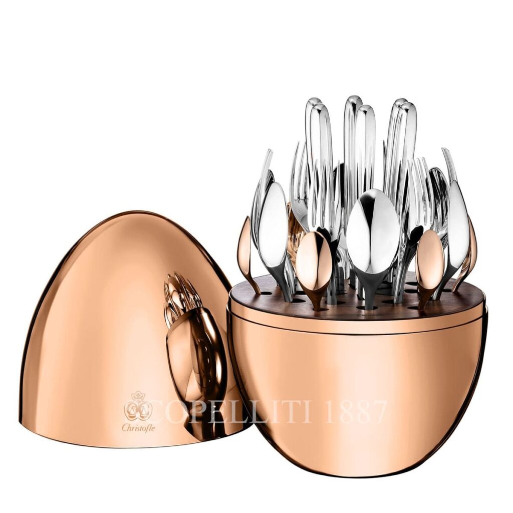 Christofle Mood Egg Container with Flatware | SCOPELLITI 1887
