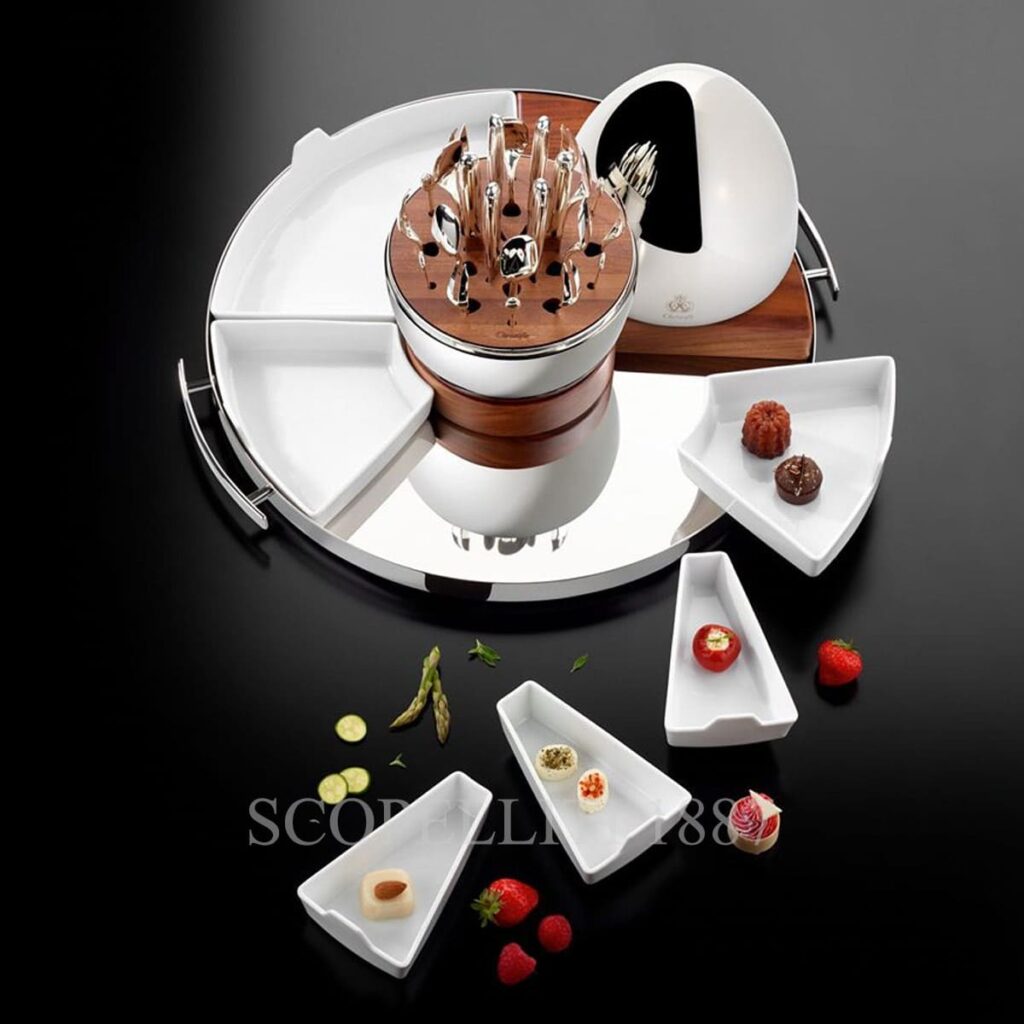 Christofle Mood Egg Container with Flatware | SCOPELLITI 1887