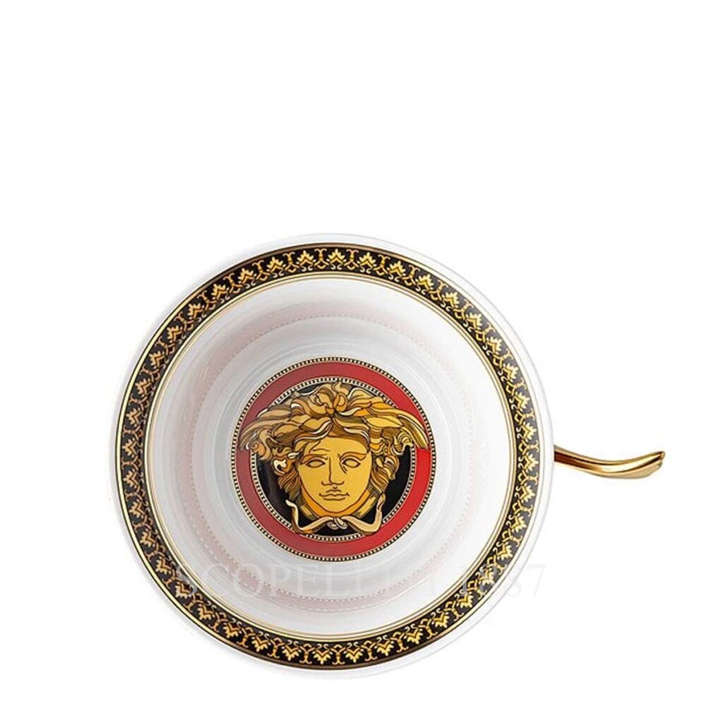 Exquisite Versace Tea Cup Medusa Red | Porcelain Set